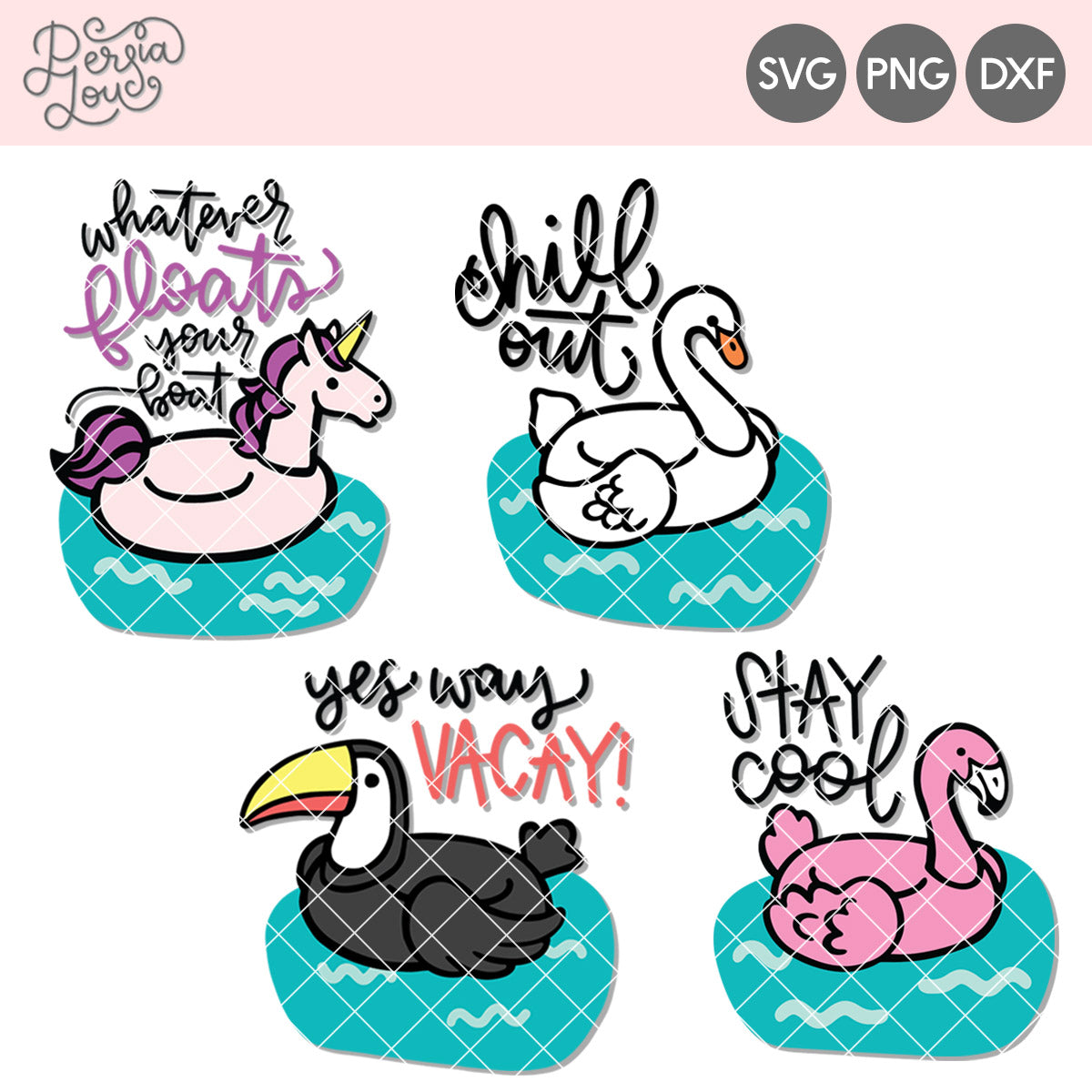 Pool Float Cut File Mini Bundle – Persia Lou